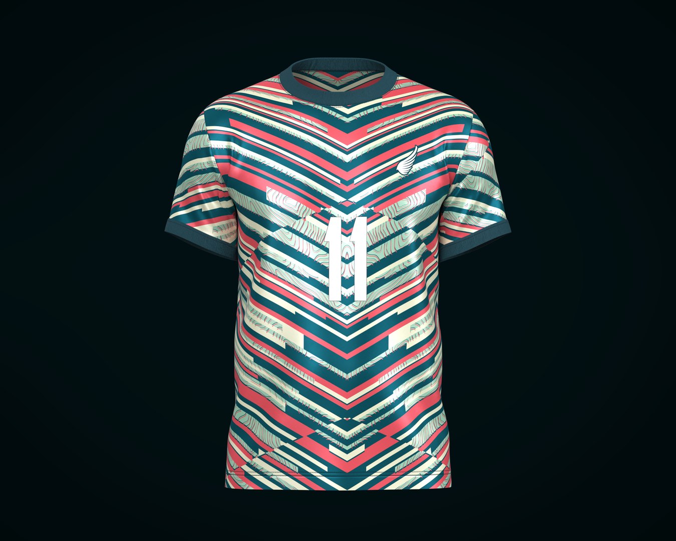 Soccer Football Rose red with blue Jersey Player-113D模型 - TurboSquid ...