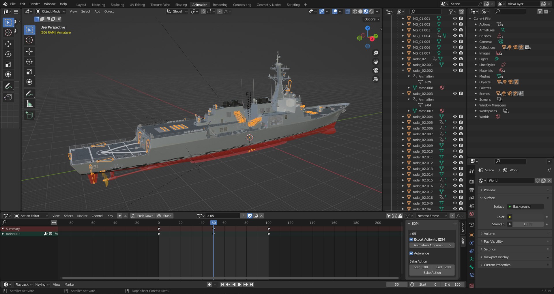 Korean Navy Destroyer Ship 3D Model - TurboSquid 2189977