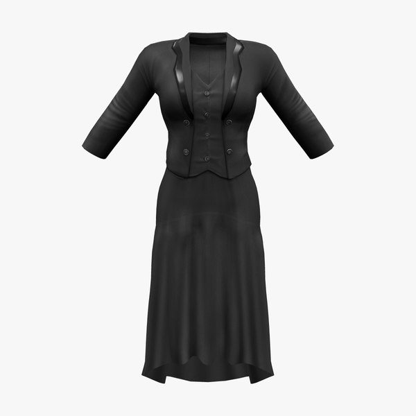 Womens Gothic Suit model - TurboSquid 1983286