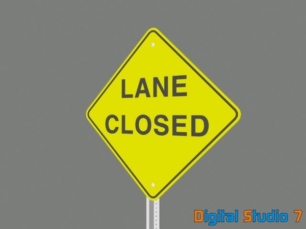 lane closed sign max