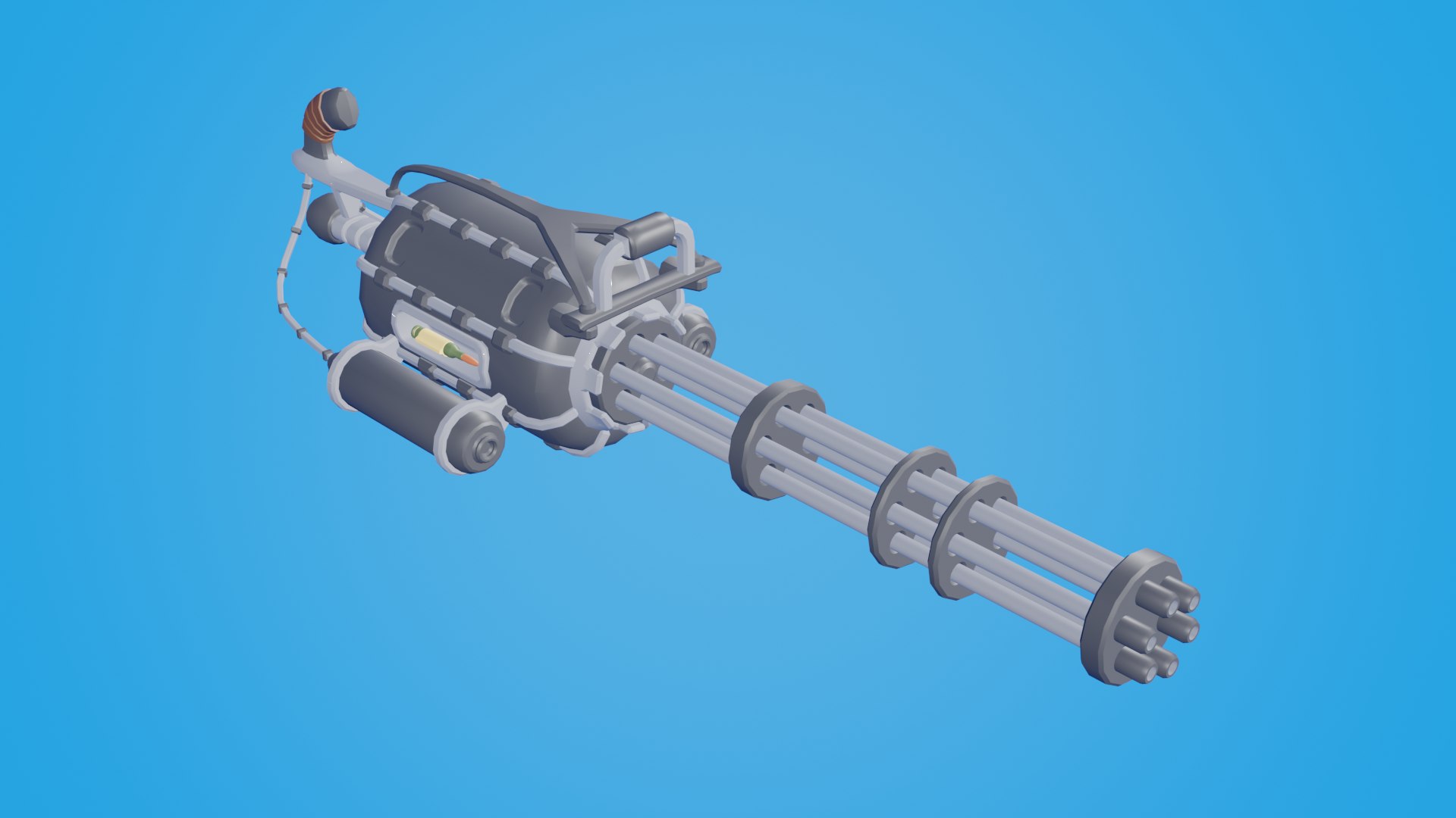 3D Minigun with Bullet model - TurboSquid 2008672