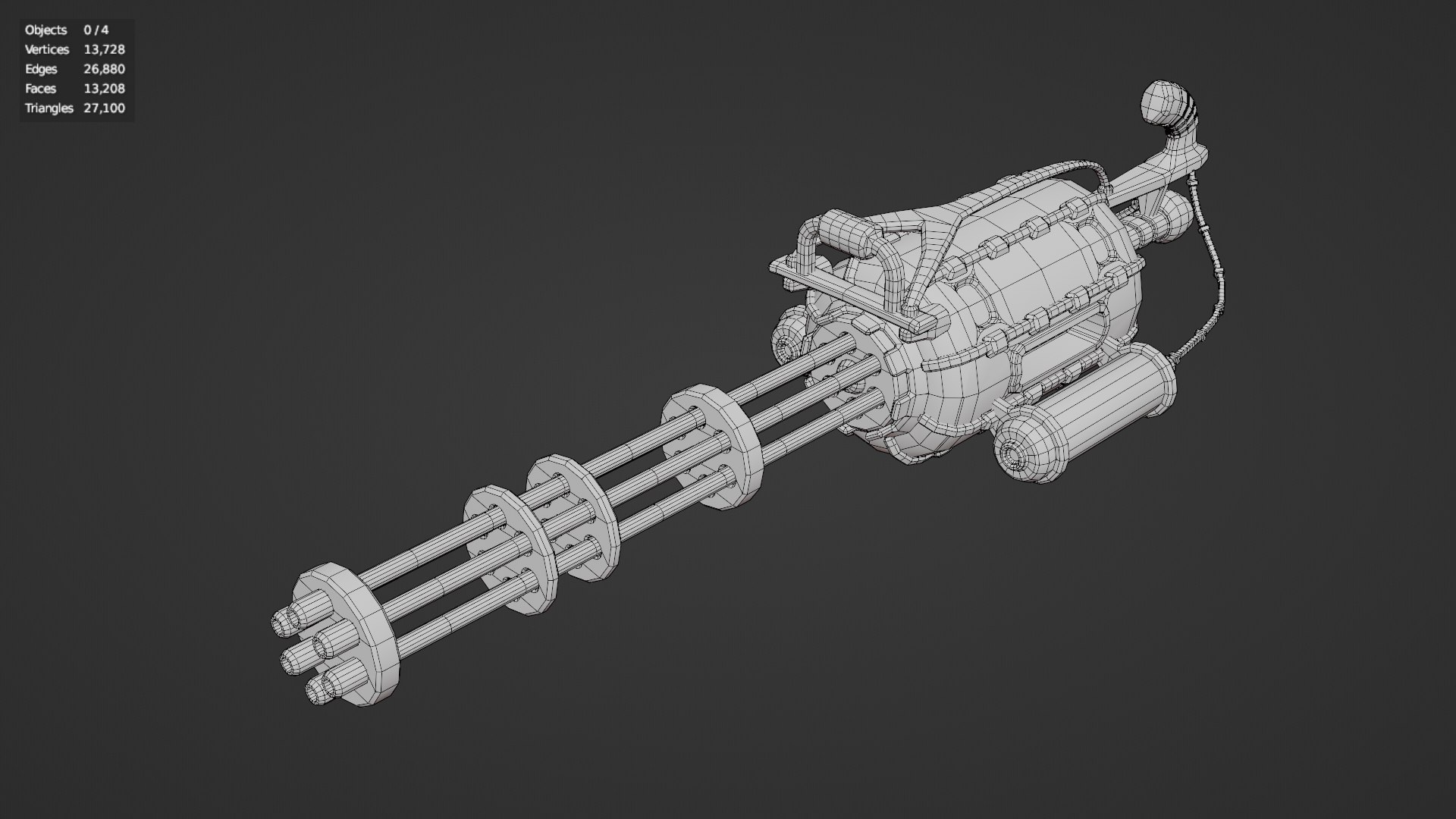 3D Minigun with Bullet model - TurboSquid 2008672