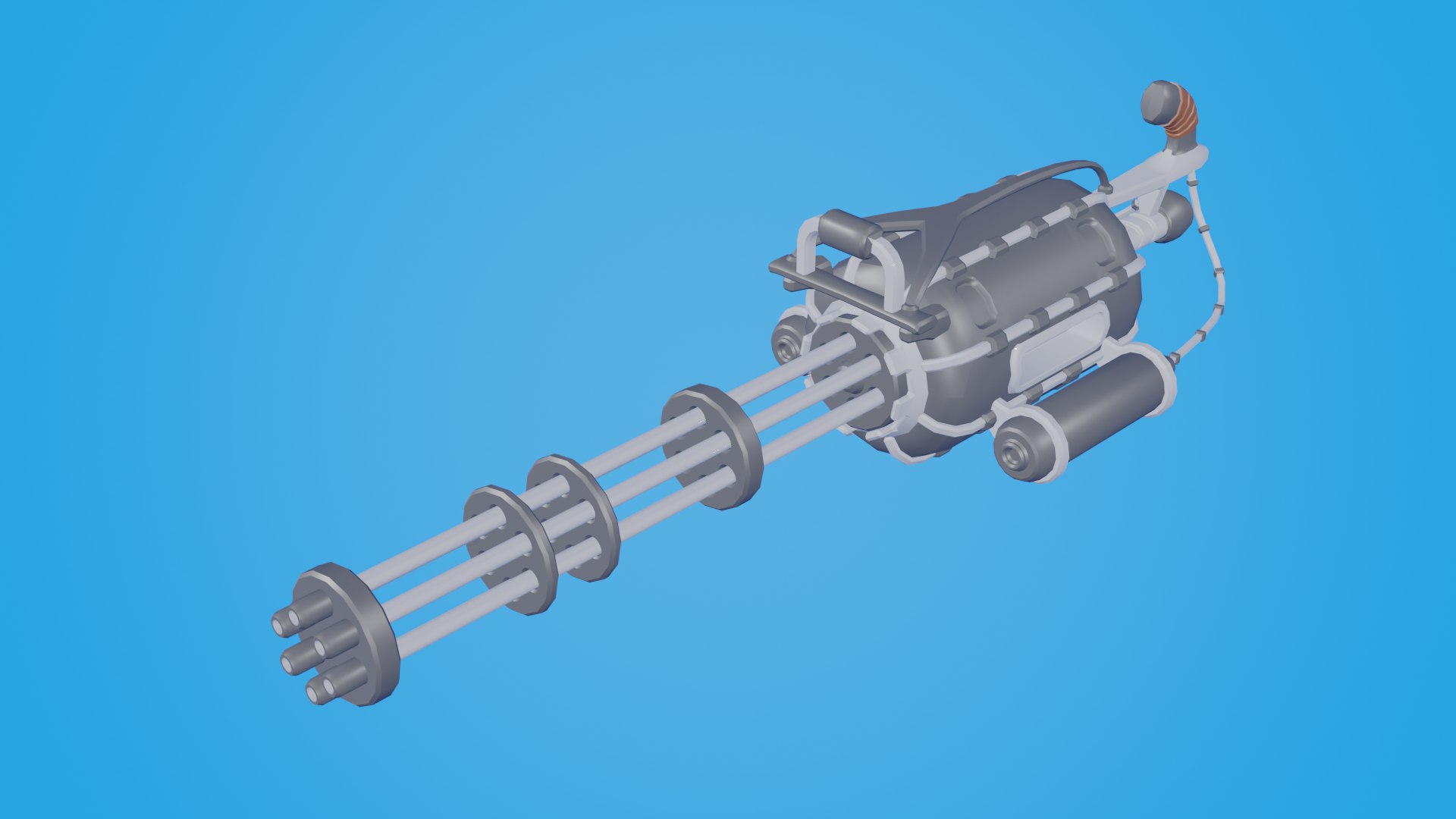 3D Minigun with Bullet model - TurboSquid 2008672
