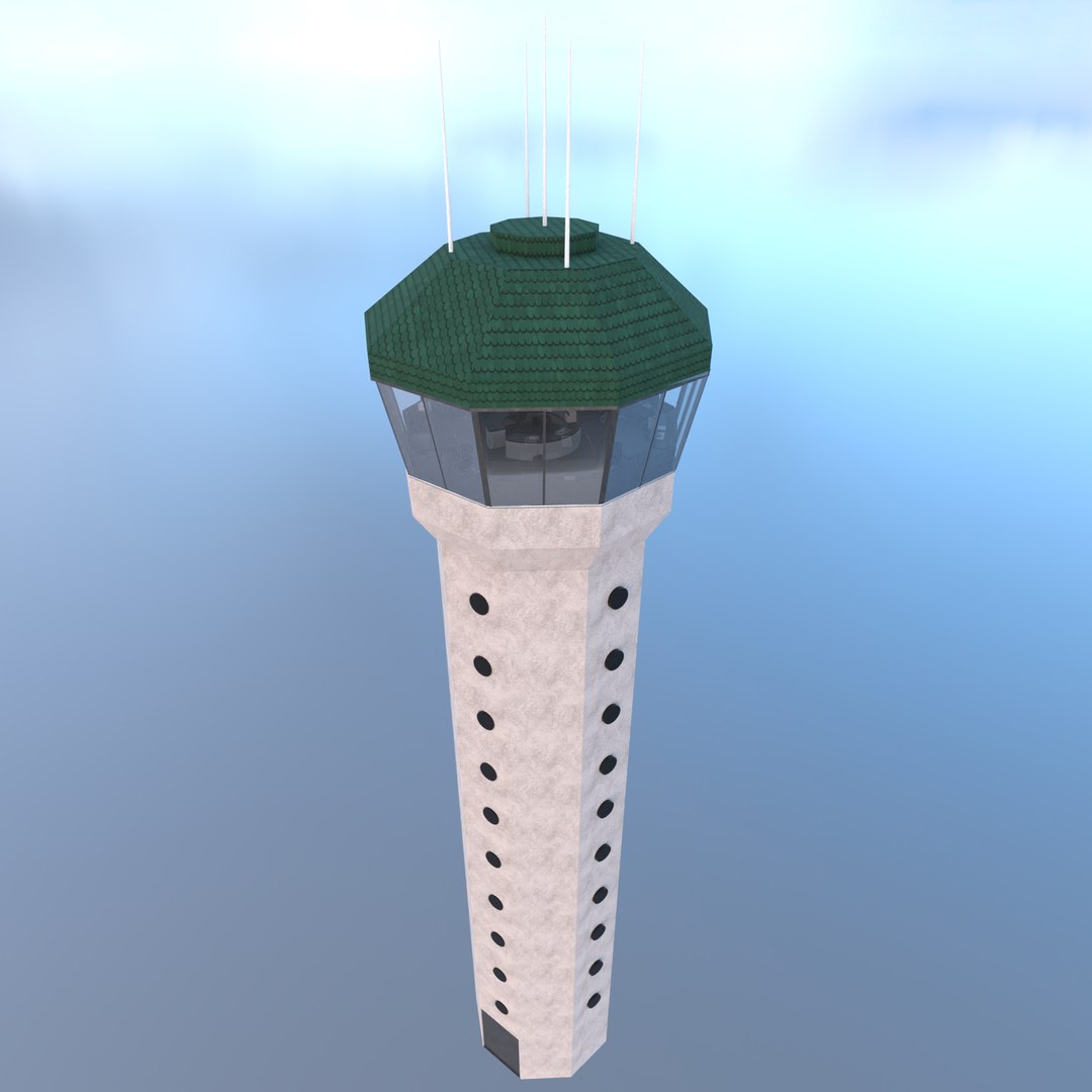 Airport Control Tower Exterior And Interior 3D Model - TurboSquid 2190629
