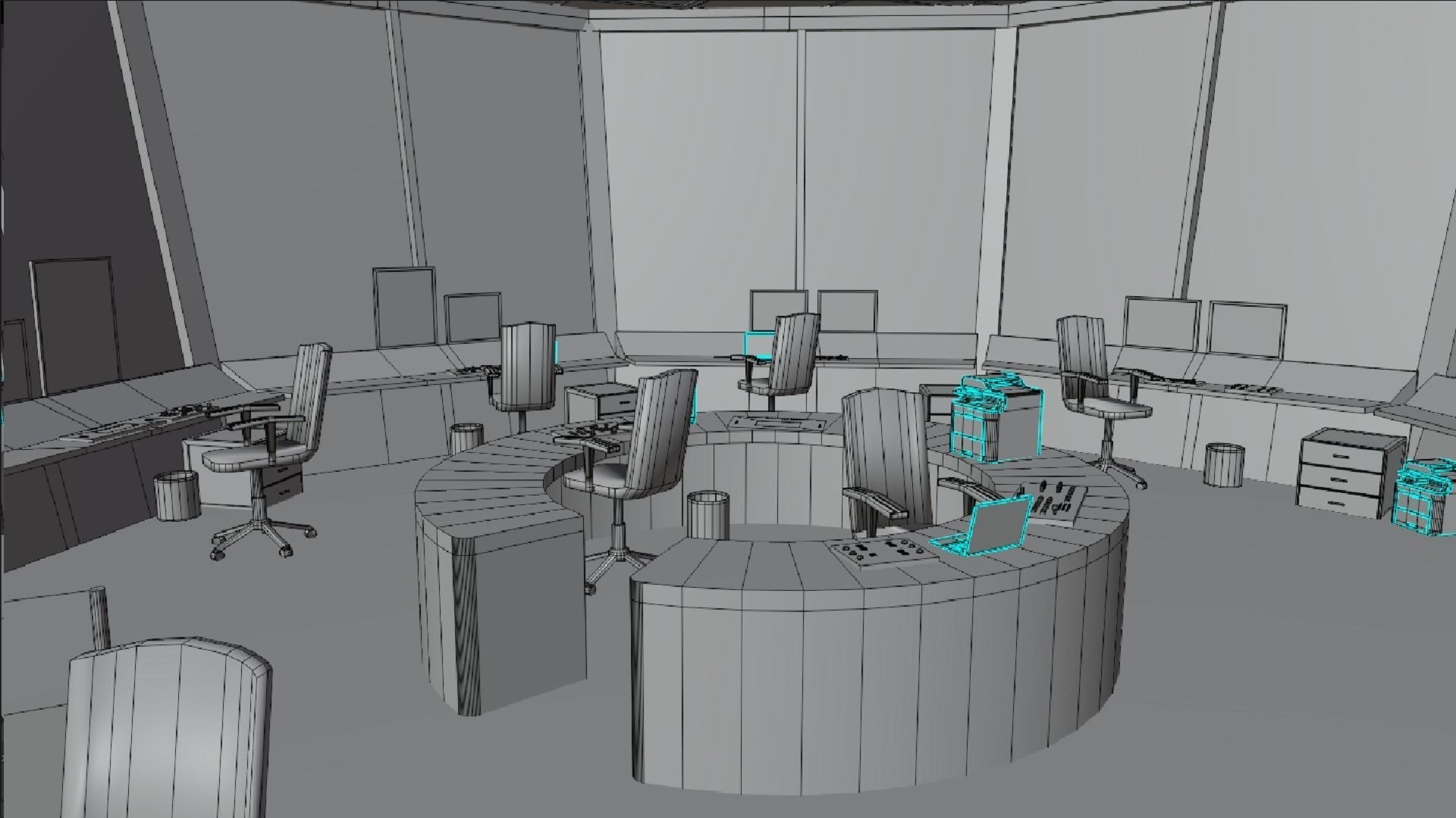 Airport Control Tower Exterior And Interior 3D Model - TurboSquid 2190629