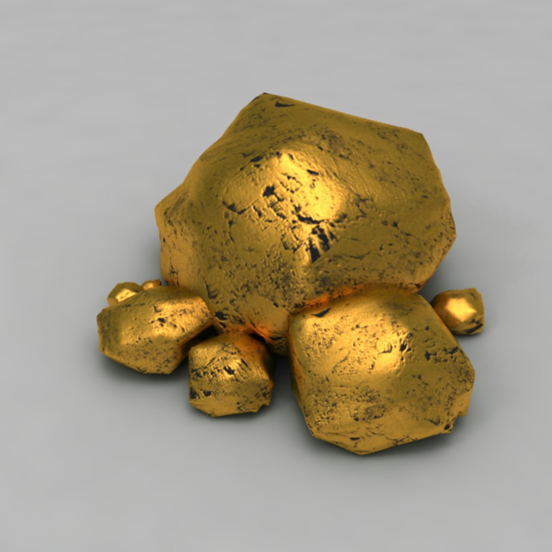 3d Gold Nuggets