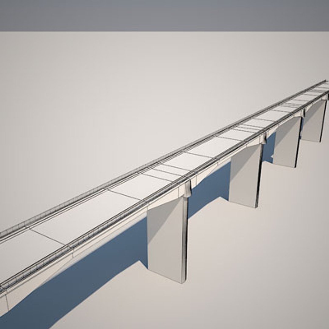 bridge concrete 3d model