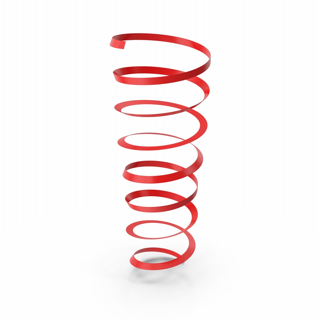 Red Curly Ribbon 3D Model - TurboSquid 2035463