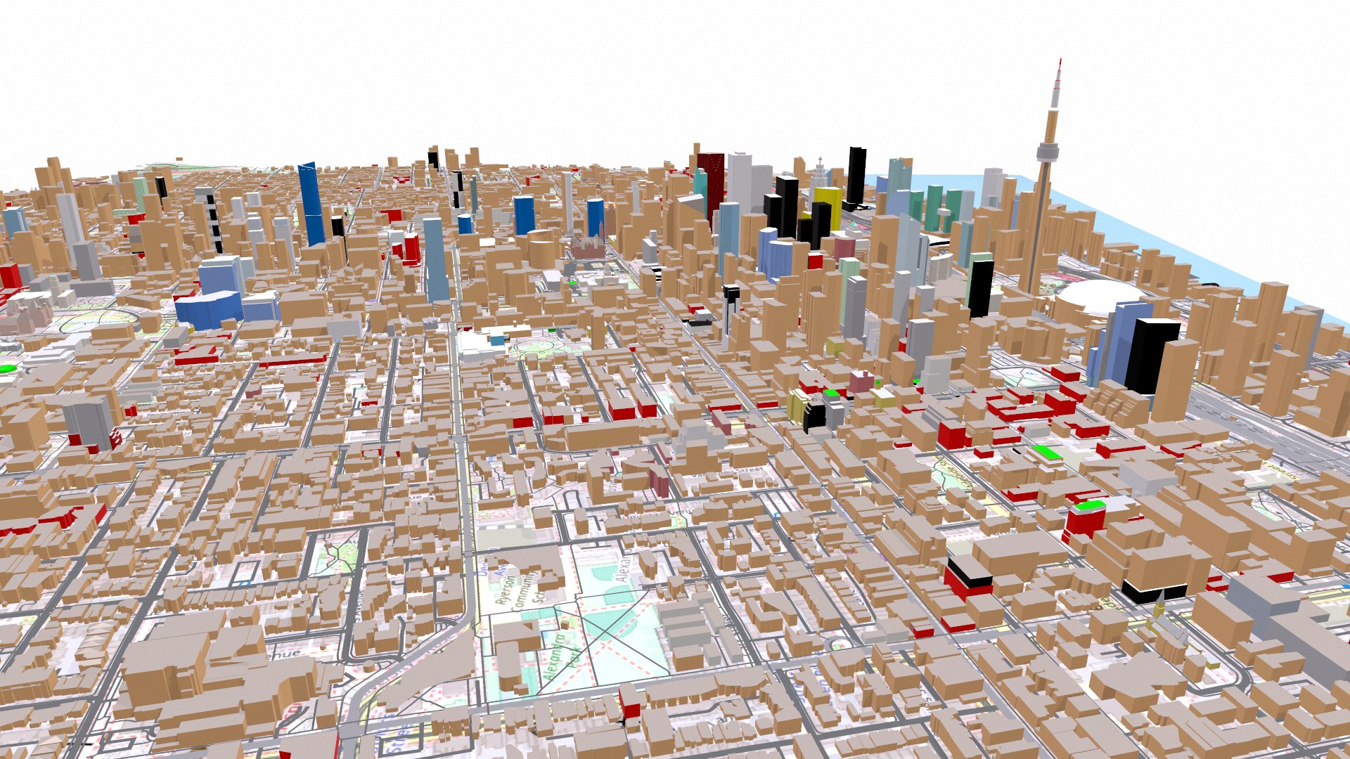 Cityscape Toronto Canada City Center Model - TurboSquid 2096424