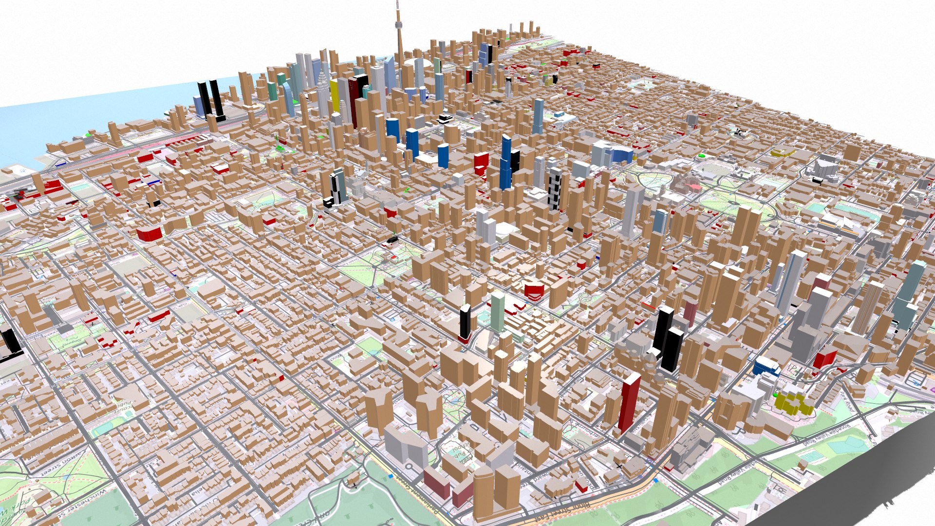 Cityscape Toronto Canada City Center Model - TurboSquid 2096424