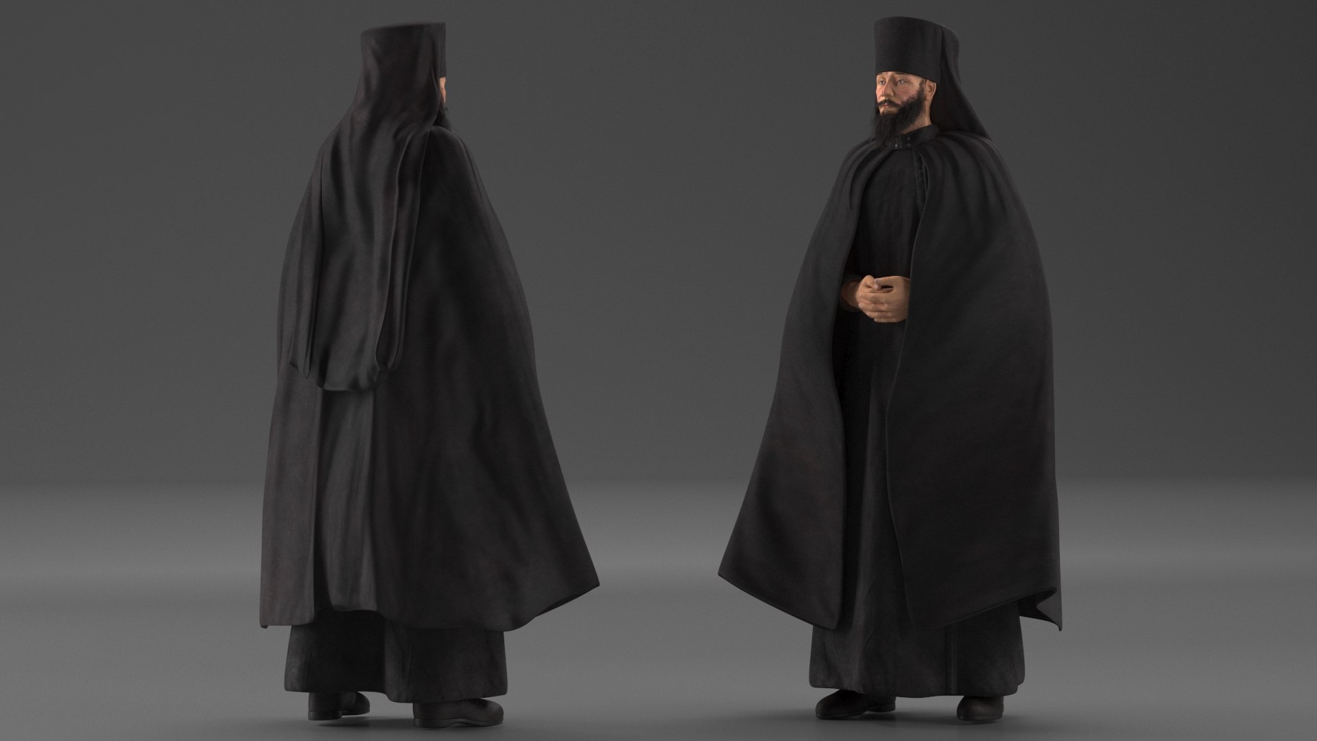 Orthodox Monk Fully Dressed Rigged For Maya 3D Model - TurboSquid 2337696