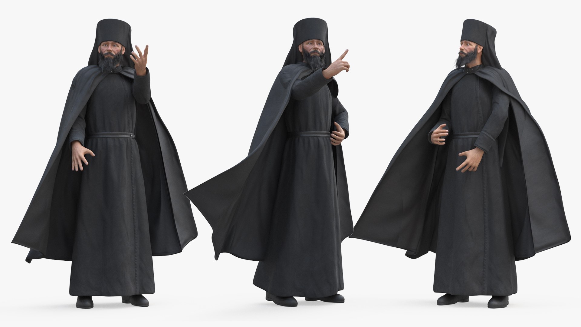 Orthodox Monk Fully Dressed Rigged For Maya 3D Model - TurboSquid 2337696