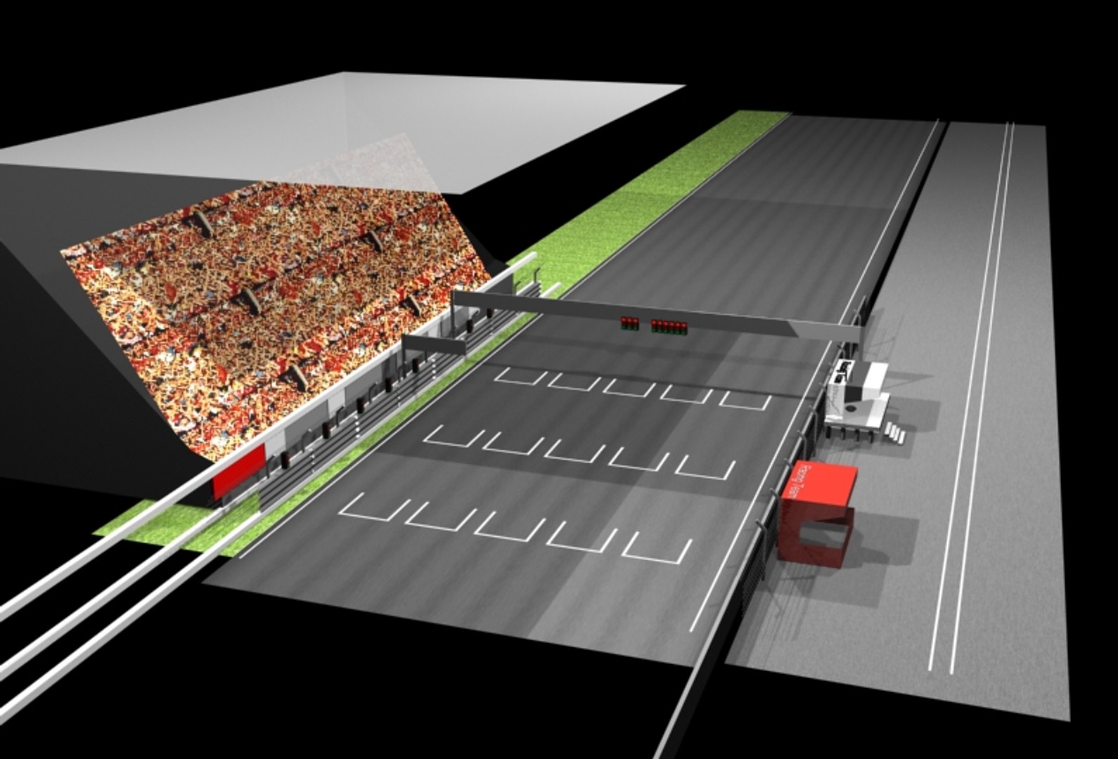 Maya Grid Racing Track