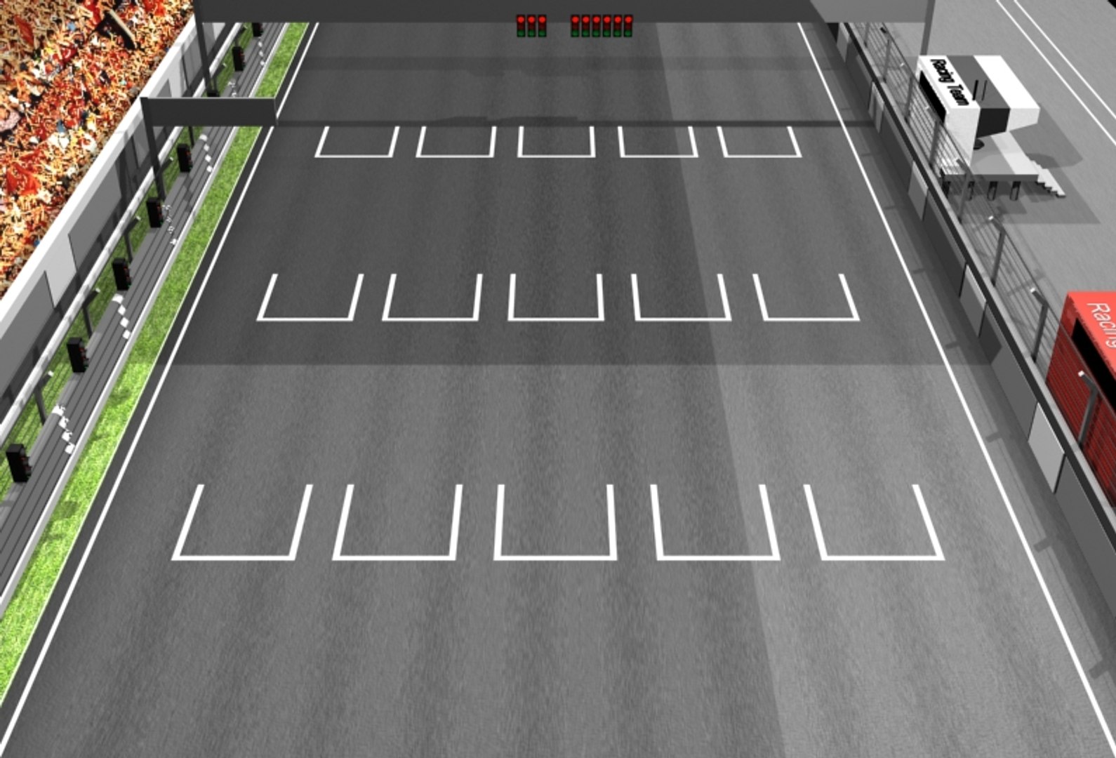 Maya Grid Racing Track