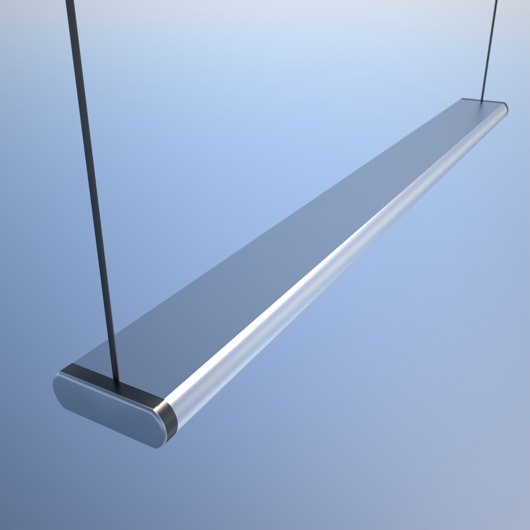 fluorescent ceiling light 3d 3ds