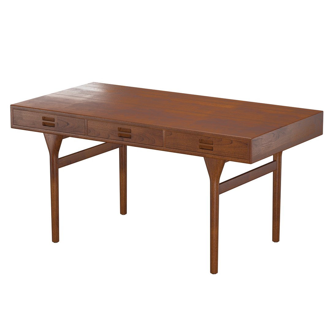 3D Model Midcentury Danish Desk - TurboSquid 2143895