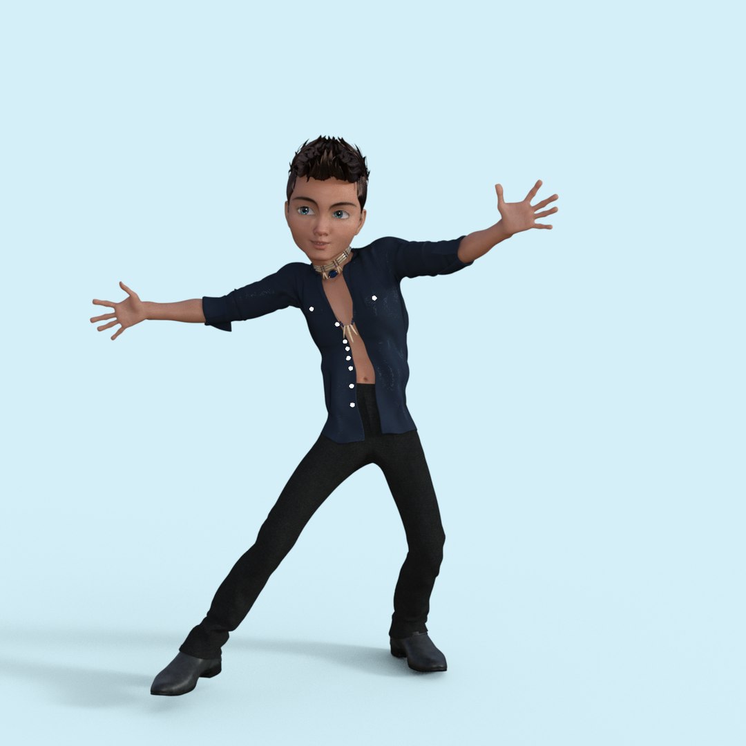 3D Cartoon Pop Star Rigged - TurboSquid 2023438