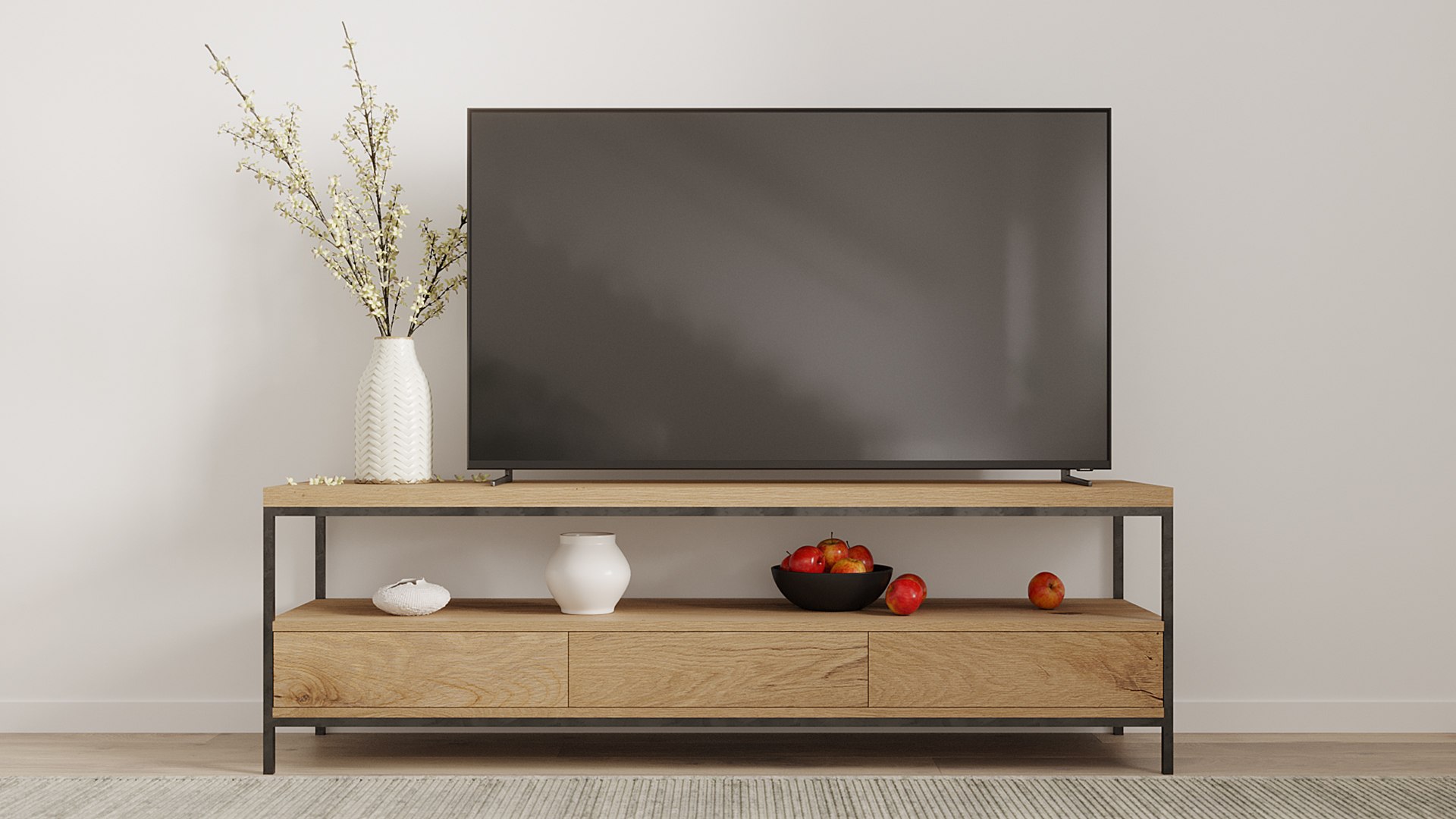 TV Stand 3 Drawers by mLOFT 3D - TurboSquid 2079257