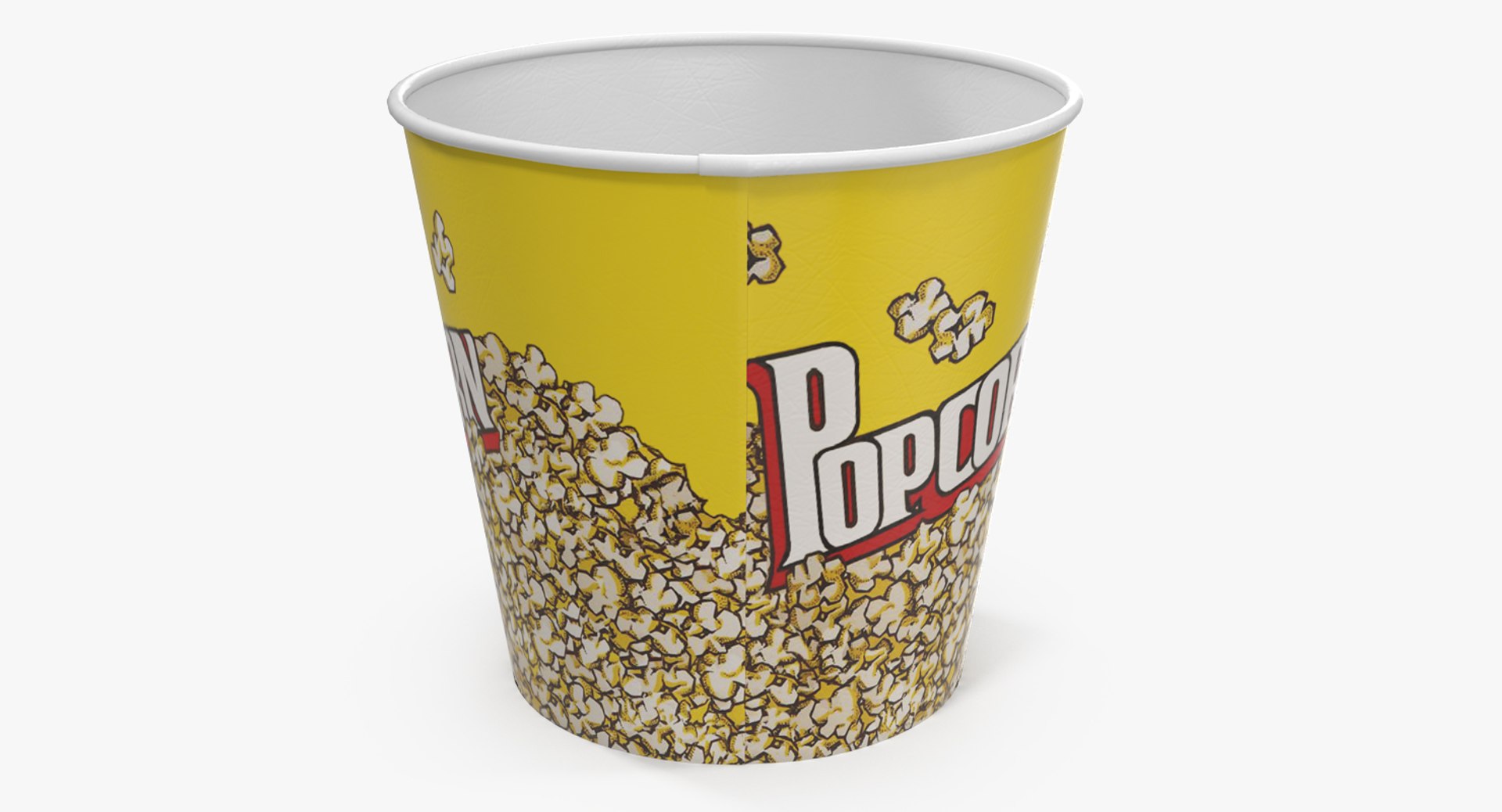 Big Popcorn Bucket Popped Model - TurboSquid 1408762
