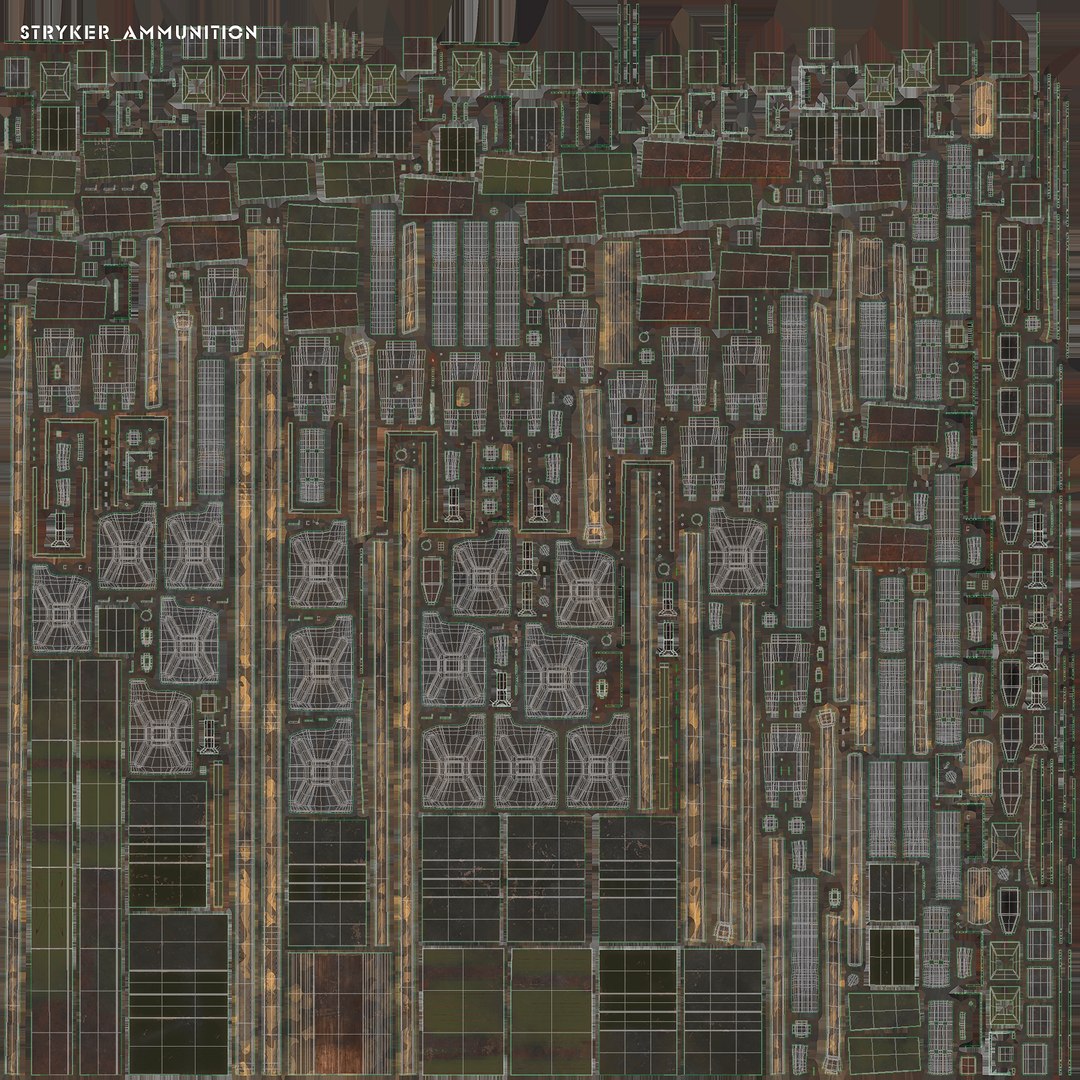 3D M1130 Stryker CV Slat Armour PBR Model - TurboSquid 2427650