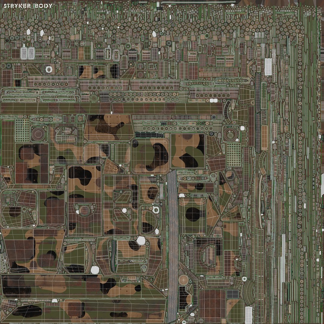 3D M1130 Stryker CV Slat Armour PBR Model - TurboSquid 2427650