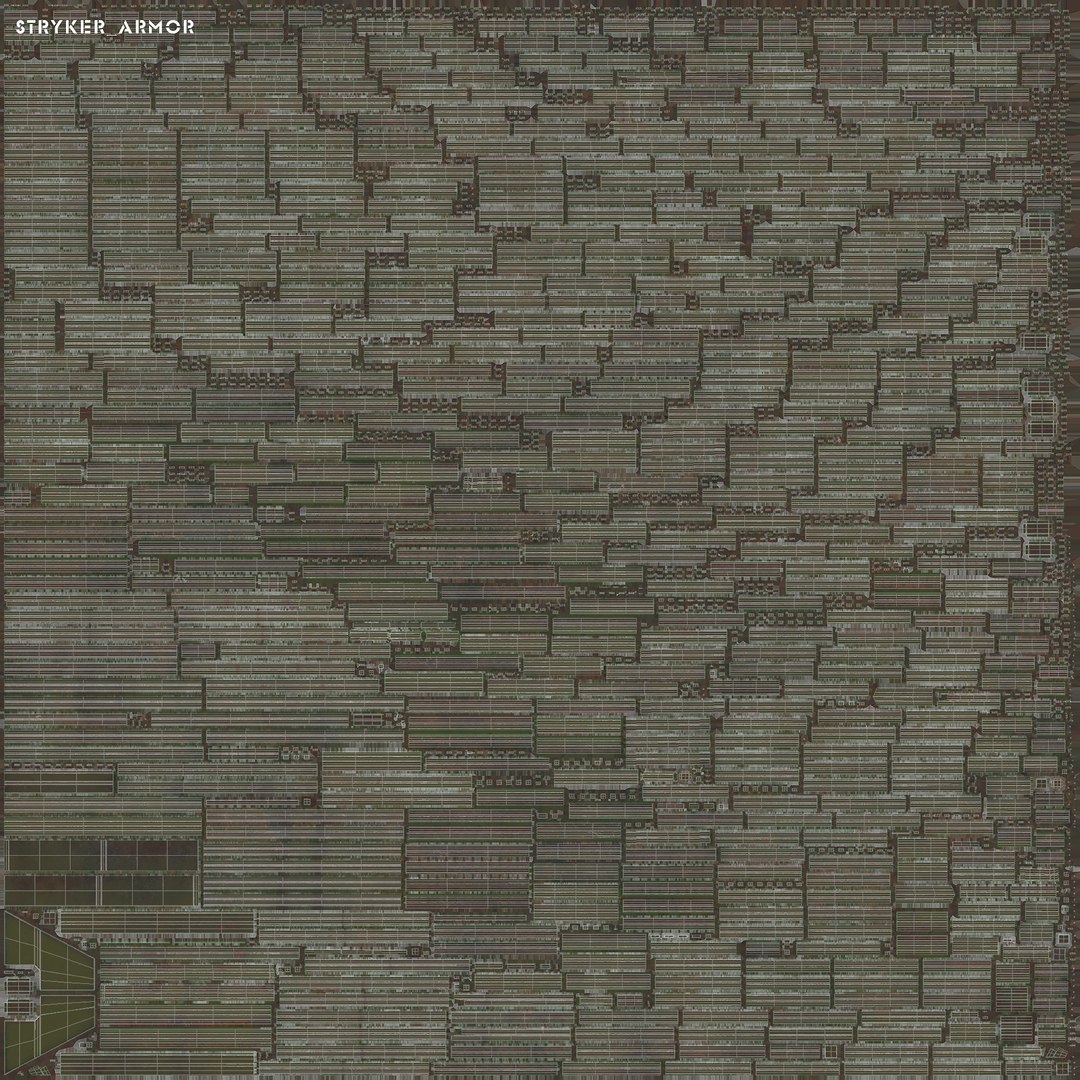 3D M1130 Stryker CV Slat Armour PBR Model - TurboSquid 2427650