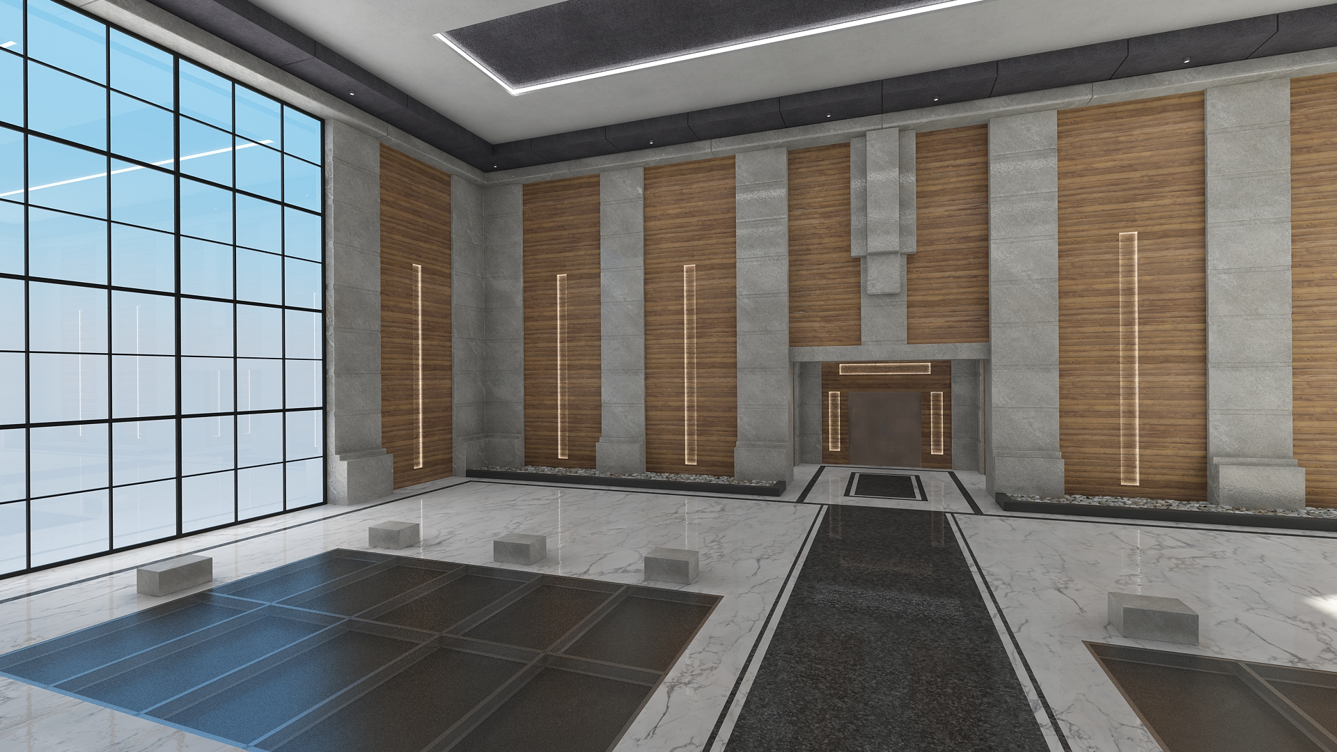 Modern Hall And Exhibition 3D model - TurboSquid 1959182