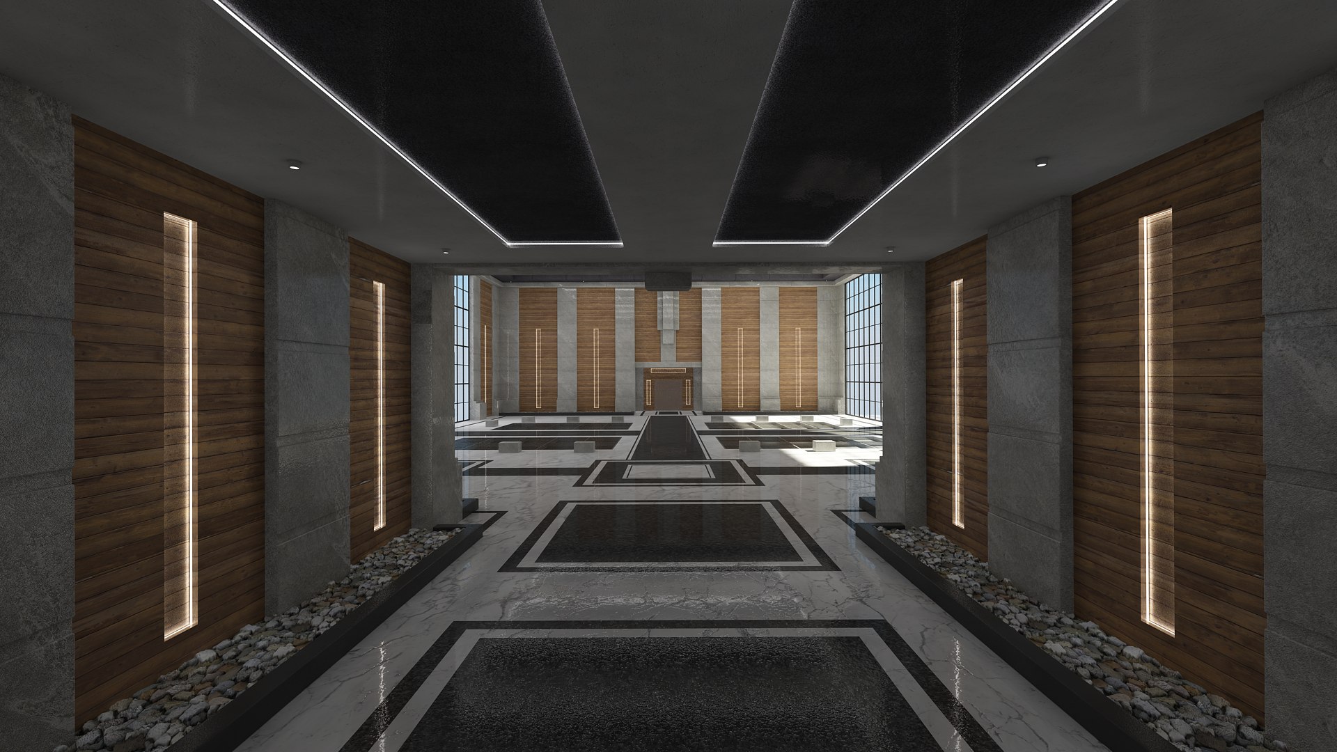 Modern Hall And Exhibition 3D Model - TurboSquid 1959182