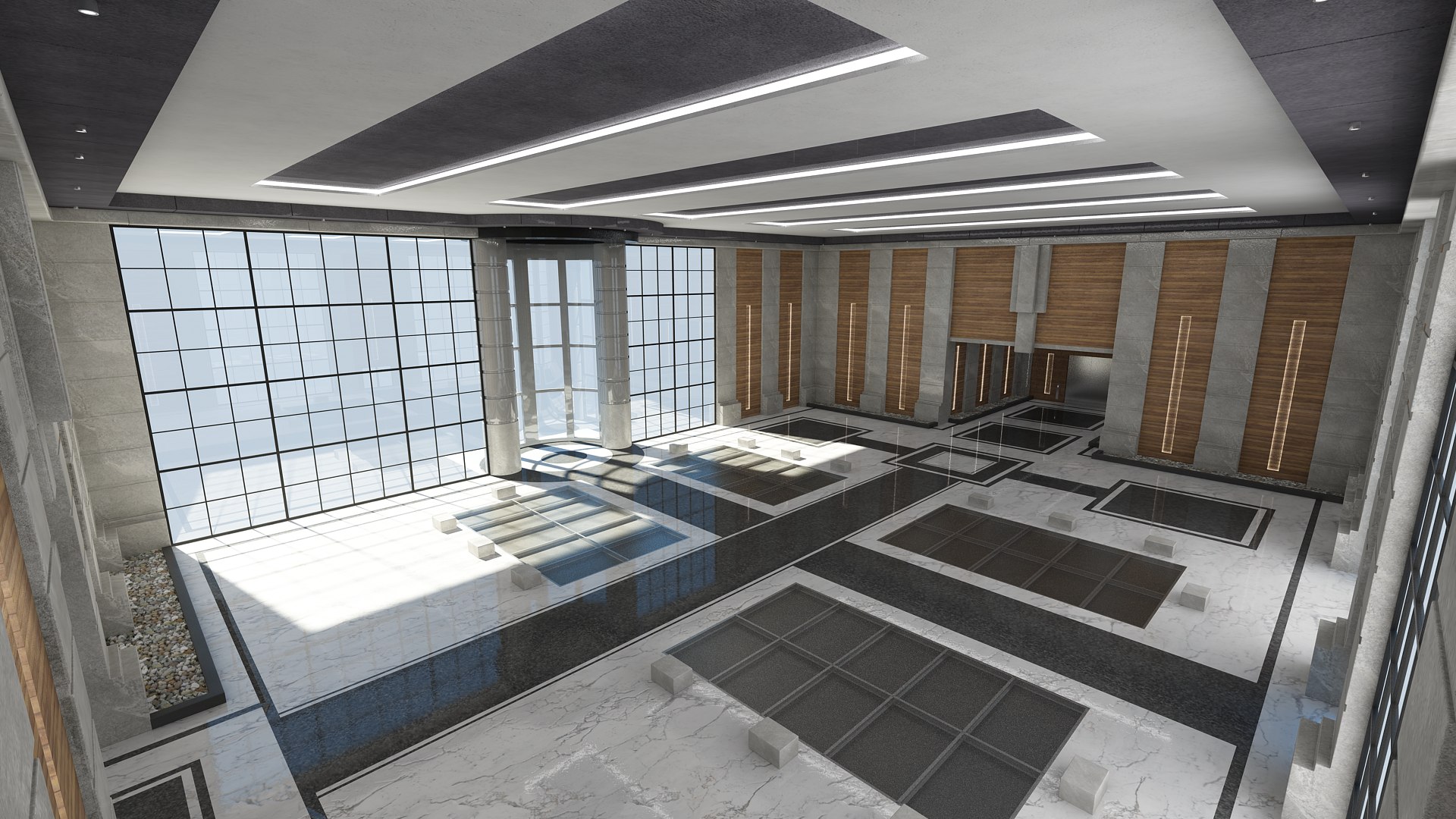 Modern Hall And Exhibition 3D Model - TurboSquid 1959182