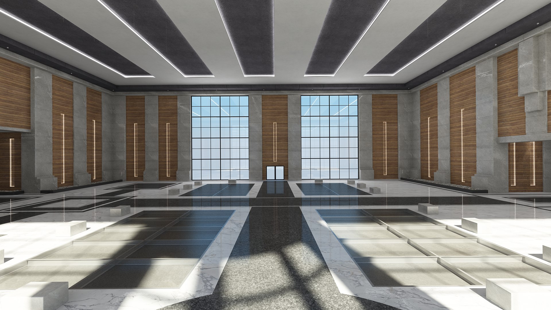Modern Hall And Exhibition 3D Model - TurboSquid 1959182