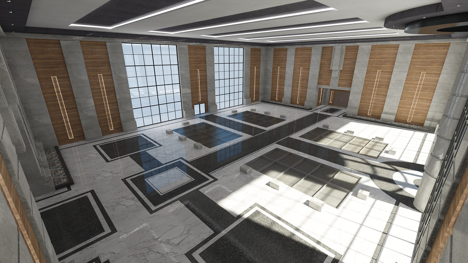 Modern Hall And Exhibition 3D Model - TurboSquid 1959182