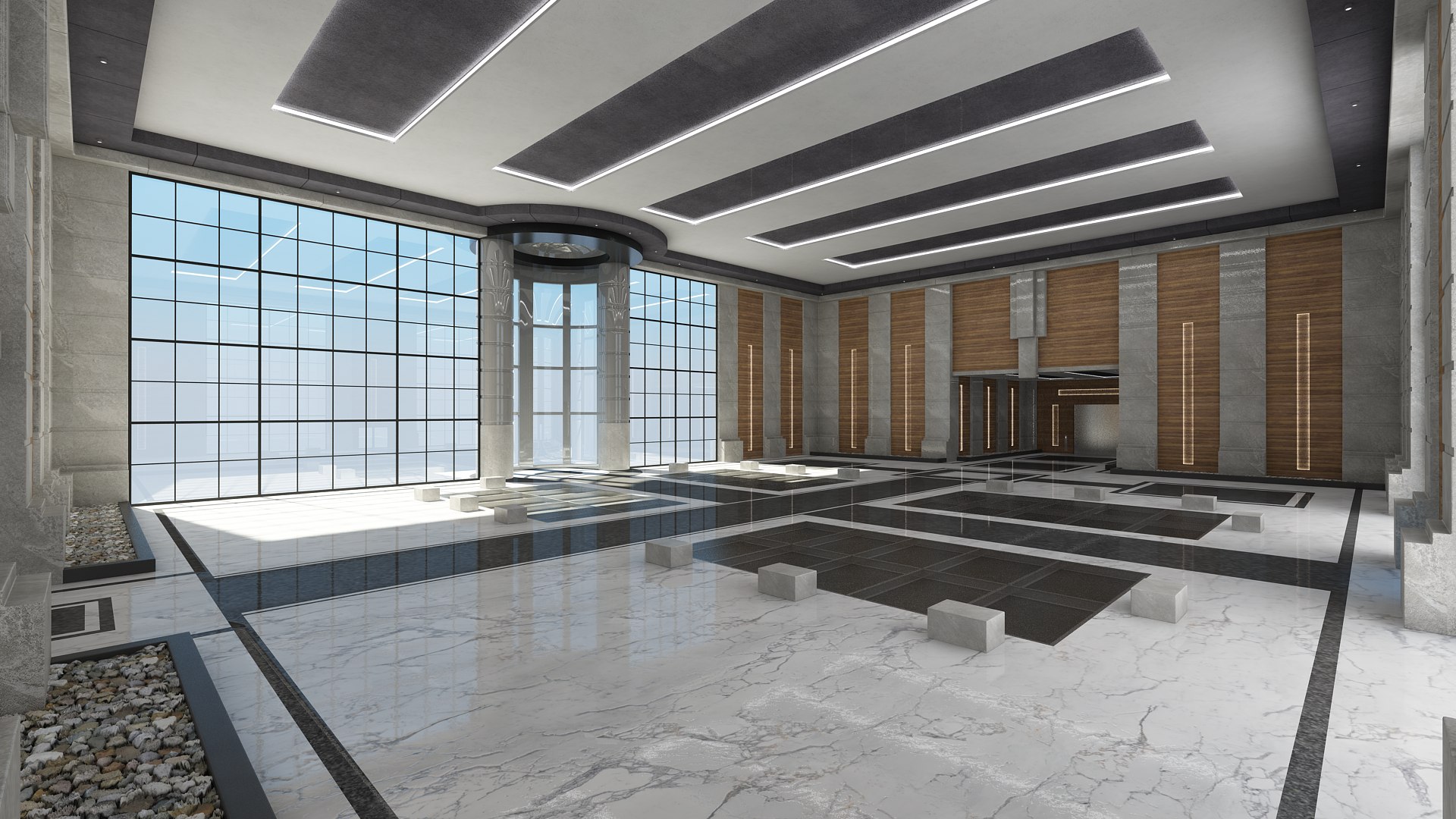 Modern Hall And Exhibition 3D Model - TurboSquid 1959182