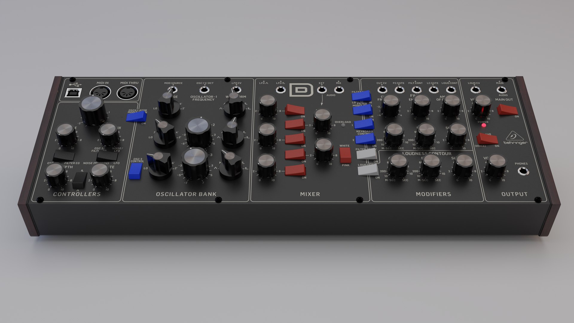 3D Behringer Model D Synthesizer Model - TurboSquid 2228278