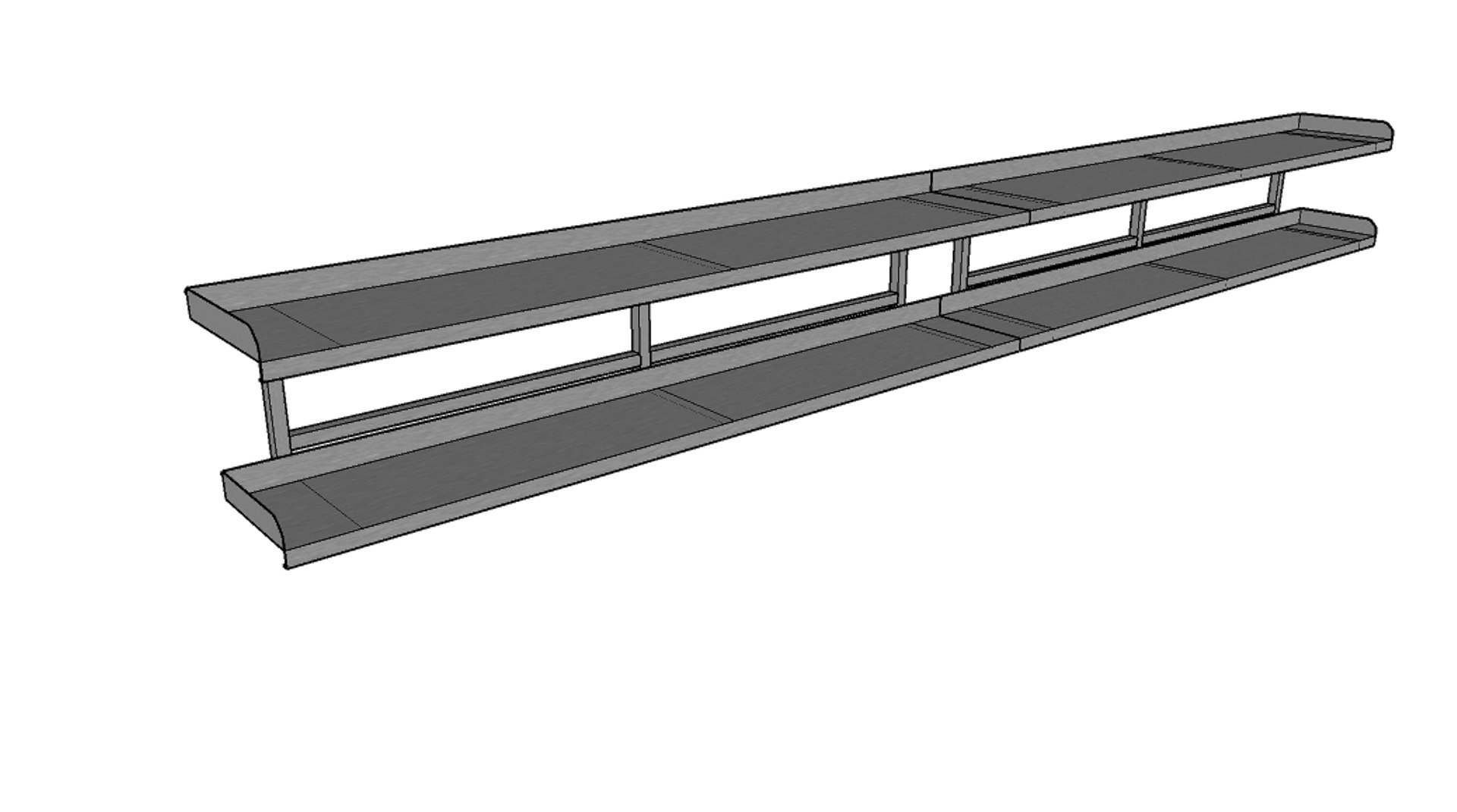 Stainless Steel Overhead Shelf 3D Model - TurboSquid 2247278
