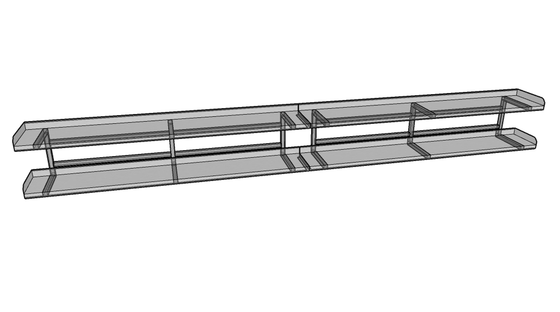 Stainless Steel Overhead Shelf 3D Model - TurboSquid 2247278