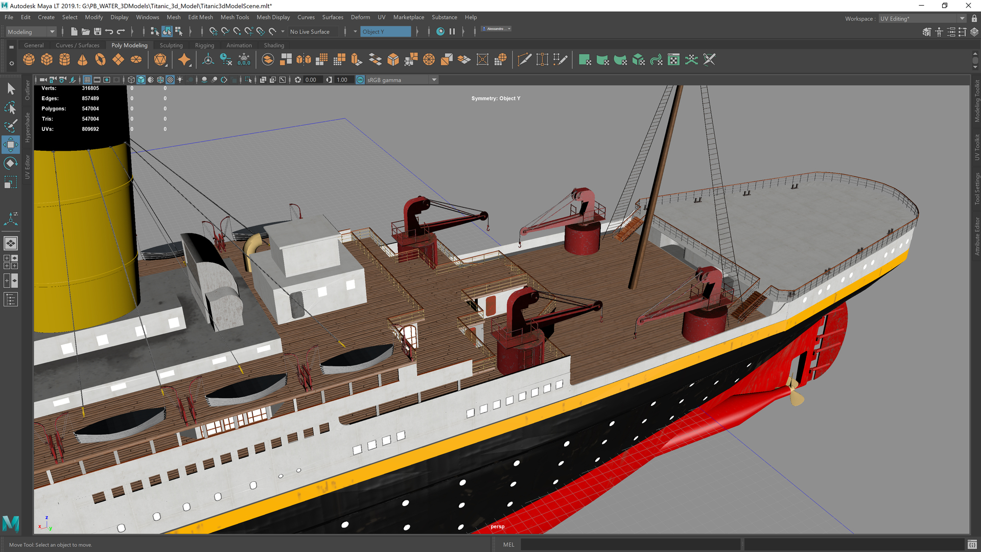 modelo 3d Listo para el juego Titanic - TurboSquid 1703428