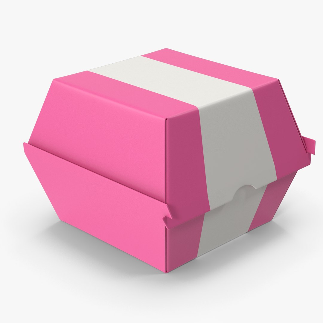 modelo 3d Pink Burger Box - TurboSquid 2051920