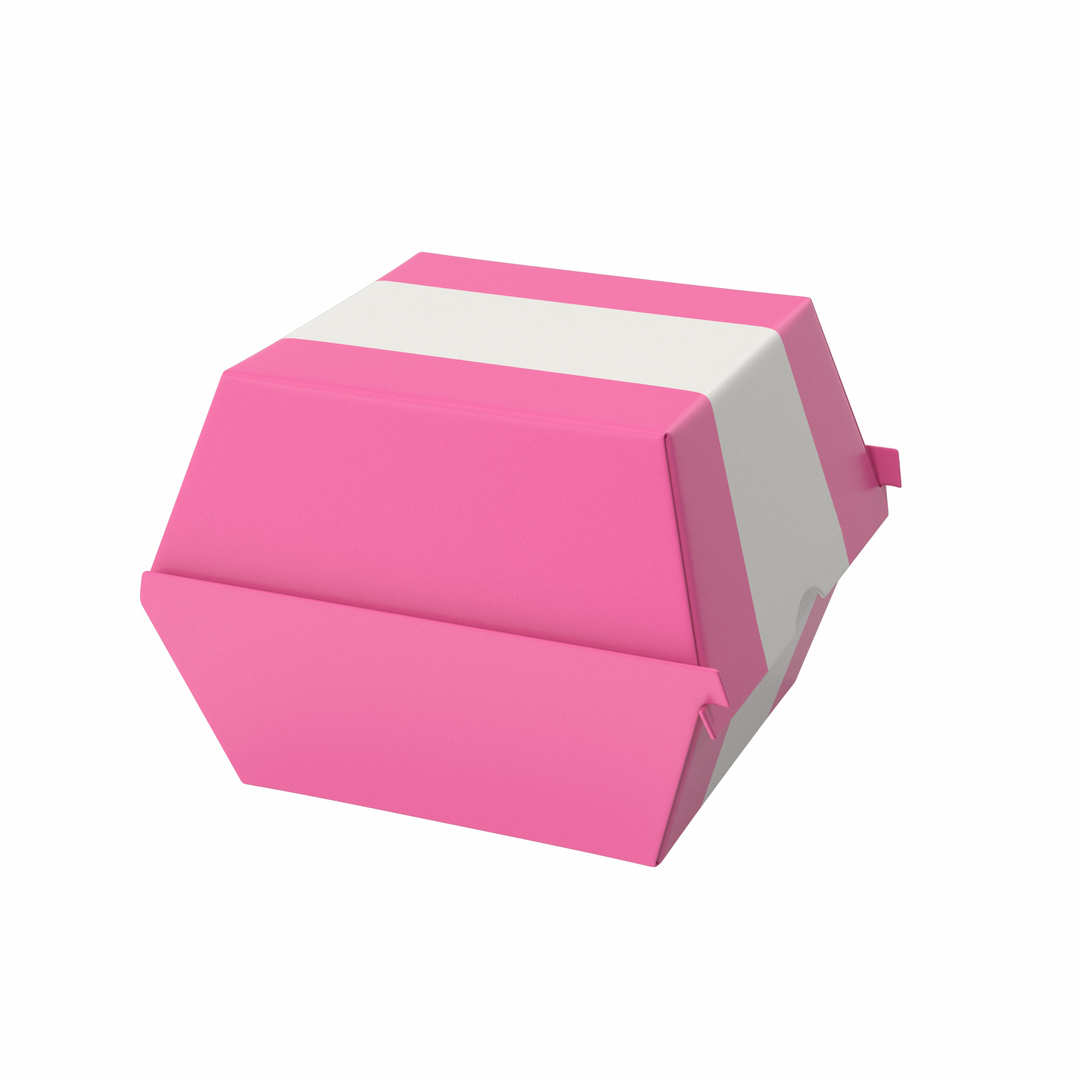 3D Model Pink Burger Box - TurboSquid 2051920