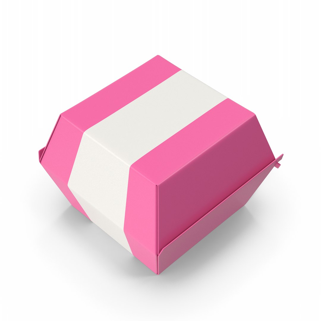3D Model Pink Burger Box - TurboSquid 2051920