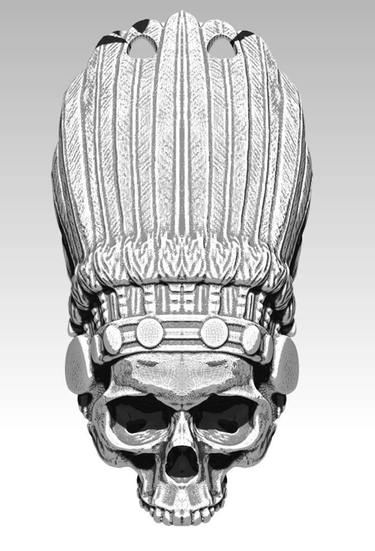 Indian Skull Chief Model - TurboSquid 1424555