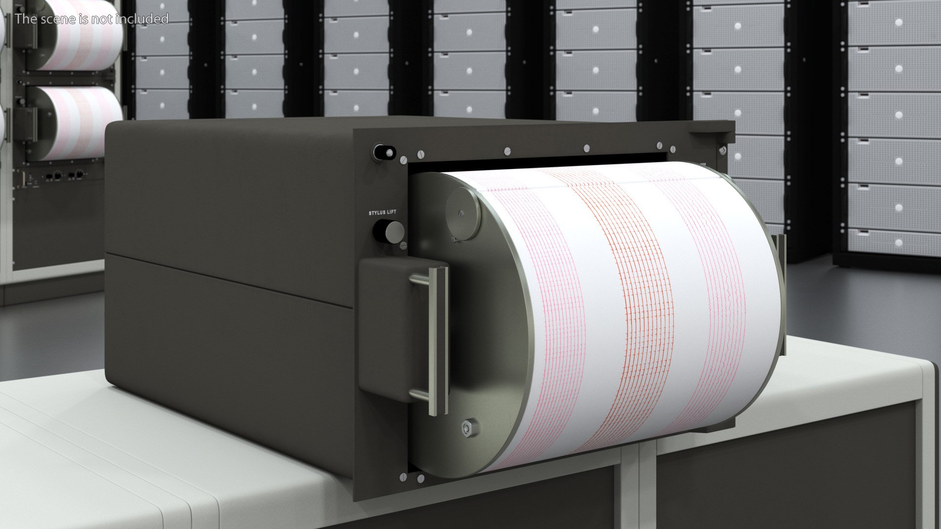 Seismograph Recording Device Used 3D - TurboSquid 2409341