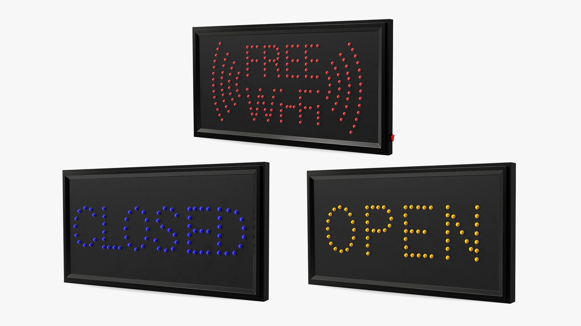 Light Sign Boards Collection 6 3D Model - TurboSquid 2166480