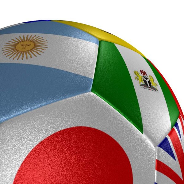 3d soccer ball flag