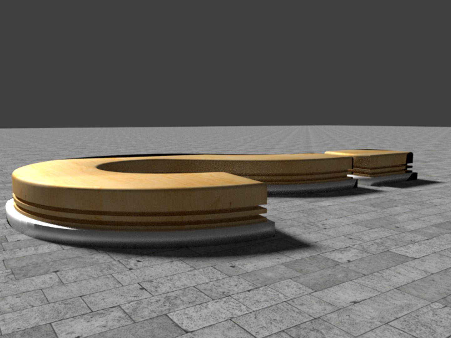 Question Mark Bench 3D Model - TurboSquid 1397505