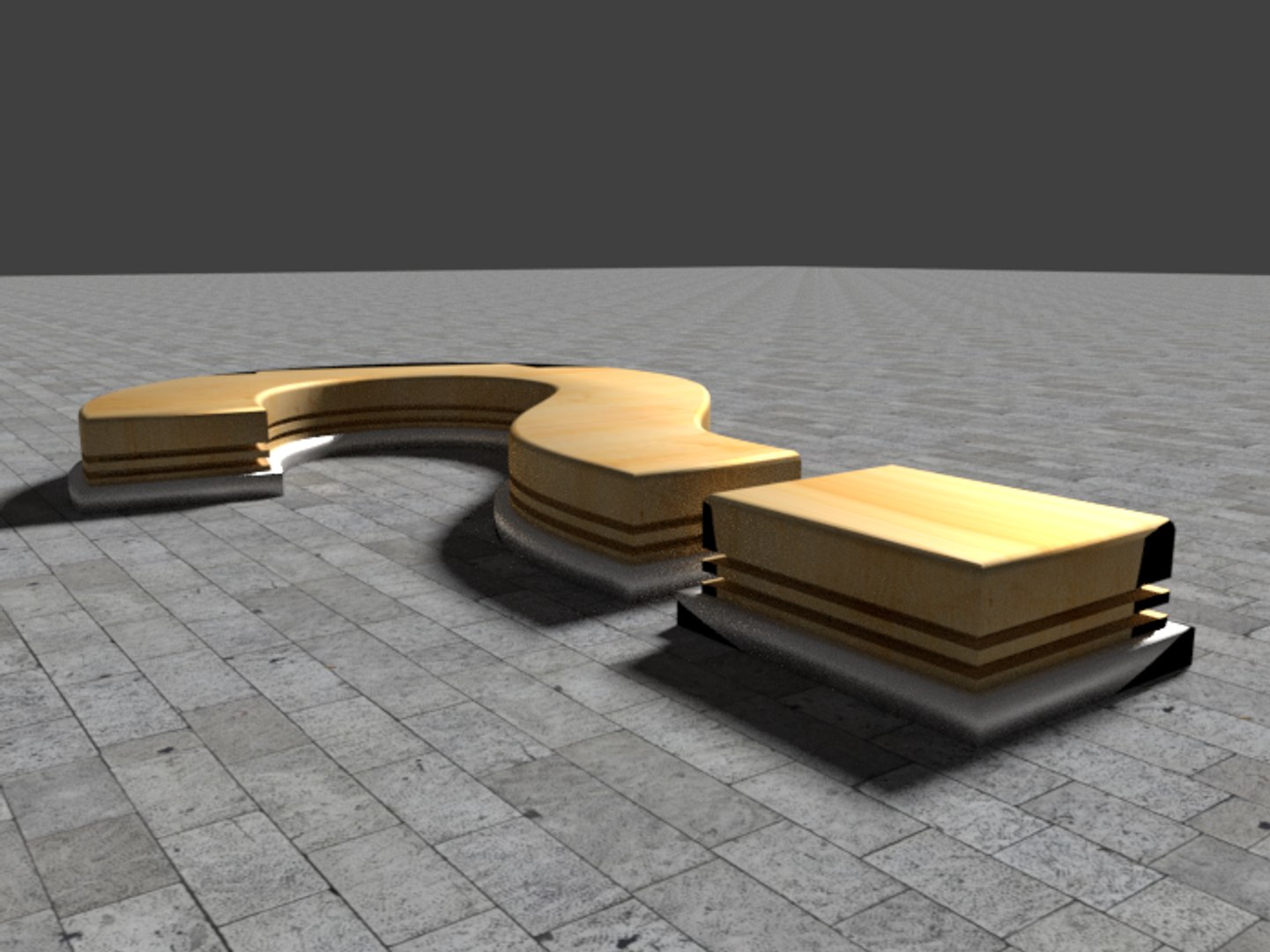 Question Mark Bench 3D Model - TurboSquid 1397505