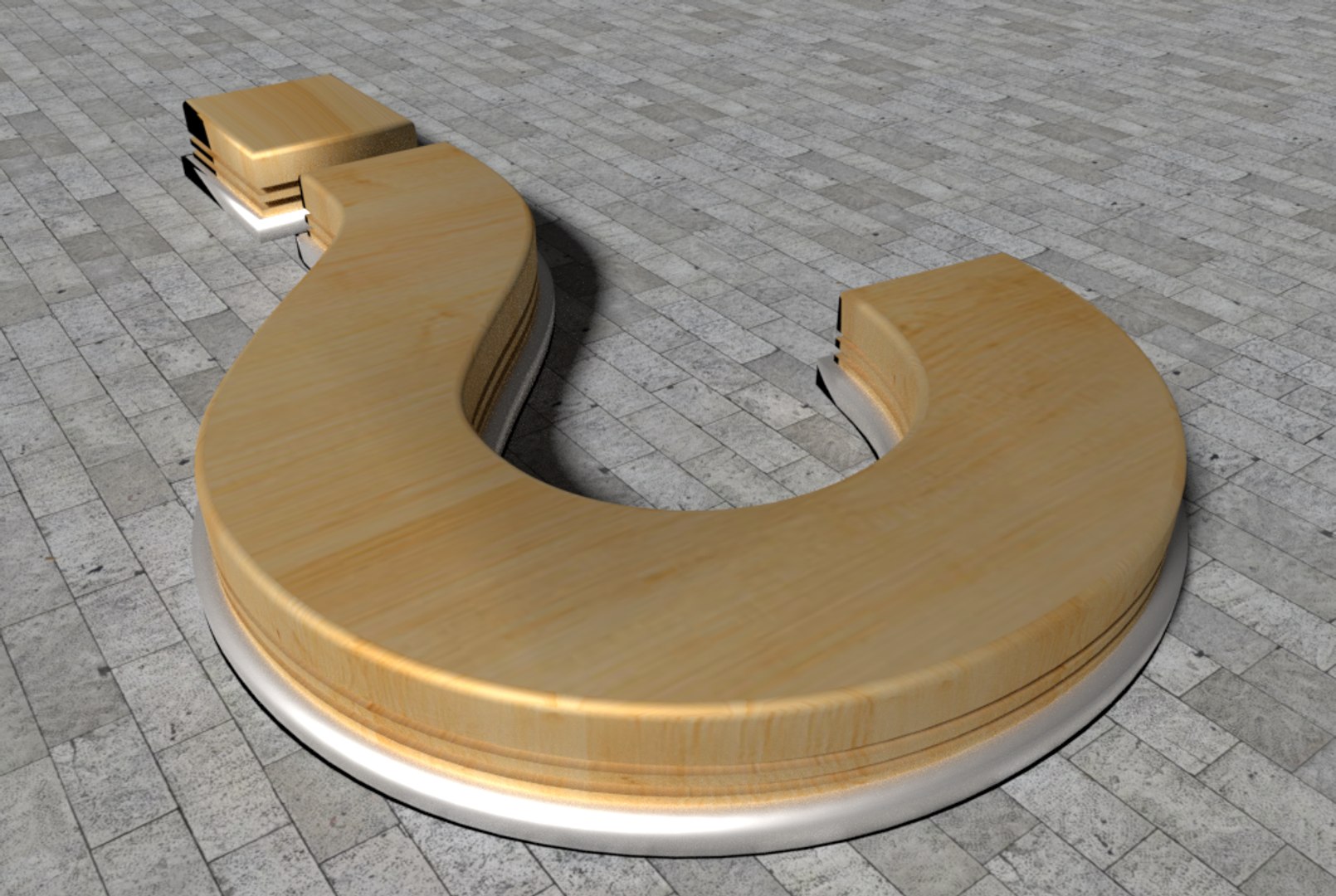 Question Mark Bench 3D Model - TurboSquid 1397505