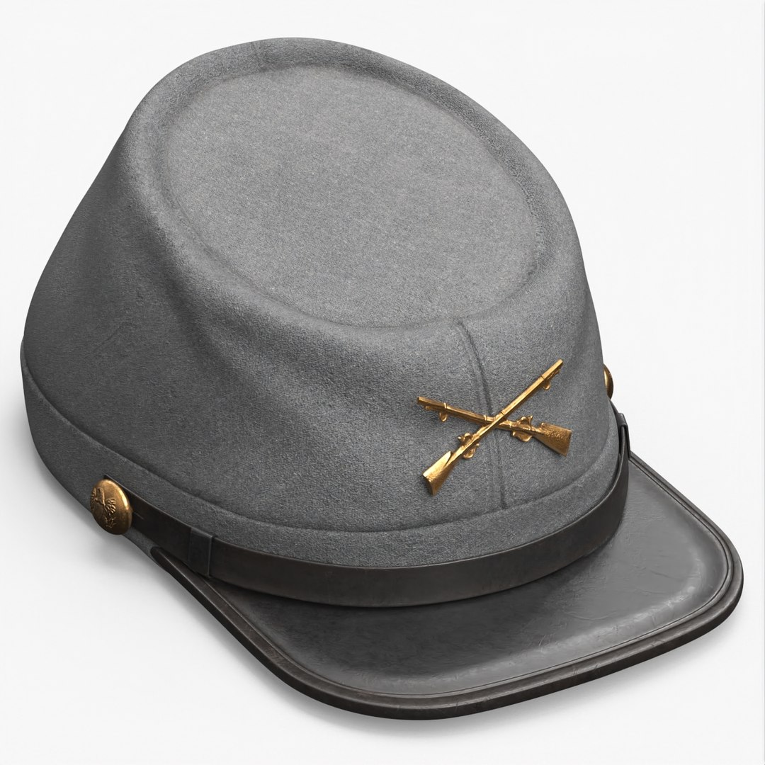 3D модель Кепи Конфедеративных Штатов Америки времён Гражданской войны ...
