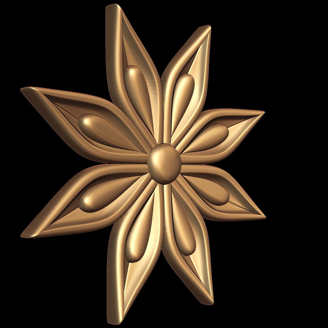 3d Model Decor Element Rosette Stl