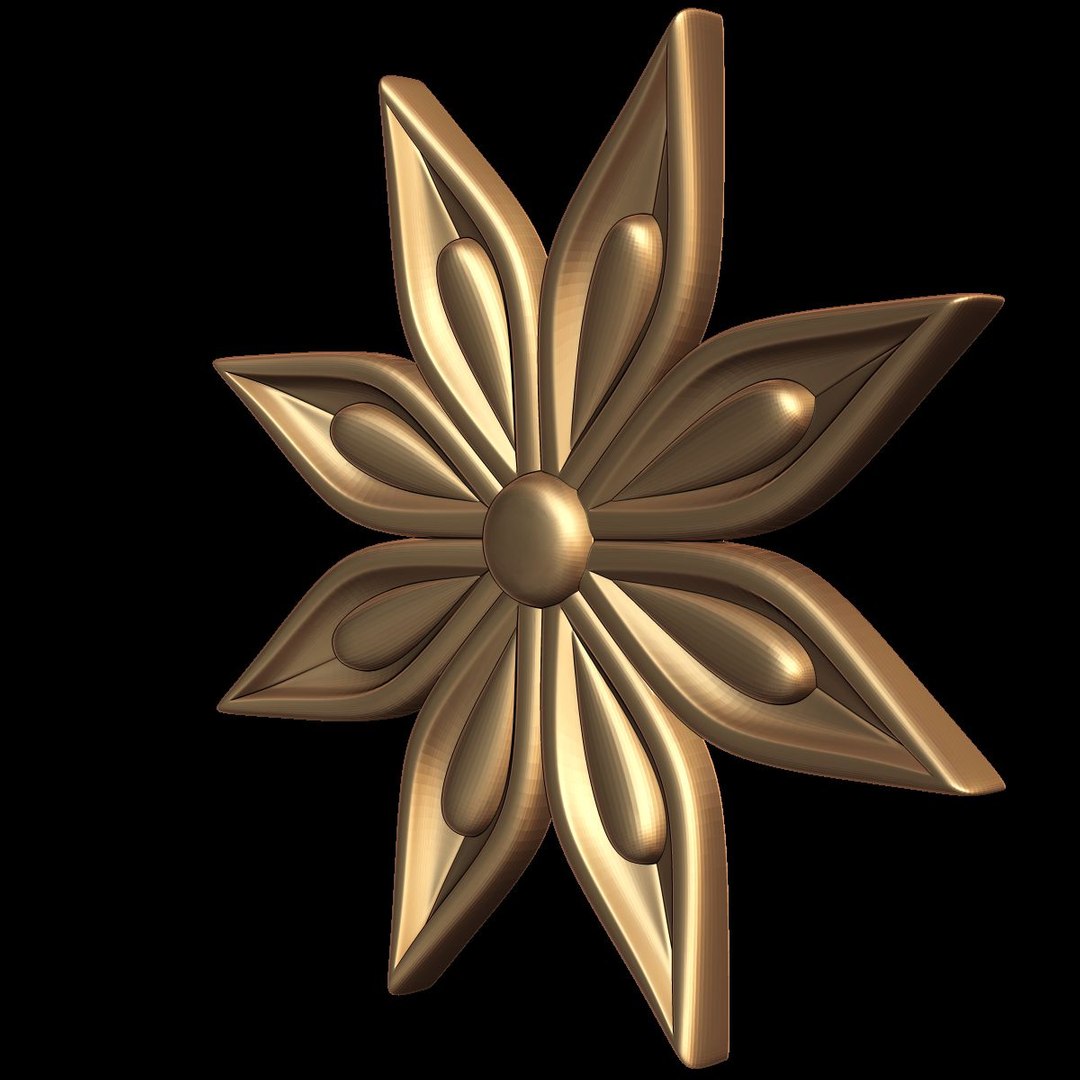 3d Model Decor Element Rosette Stl