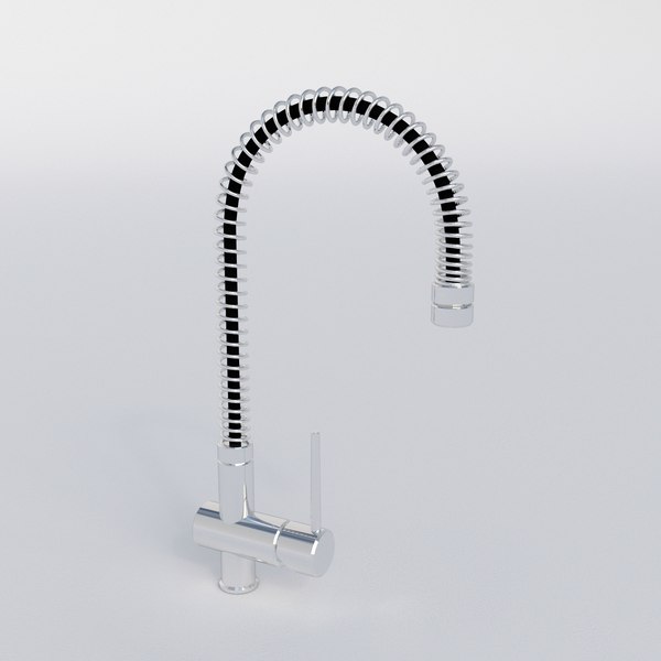 Flexible kitchen tap 3D model - TurboSquid 1159624